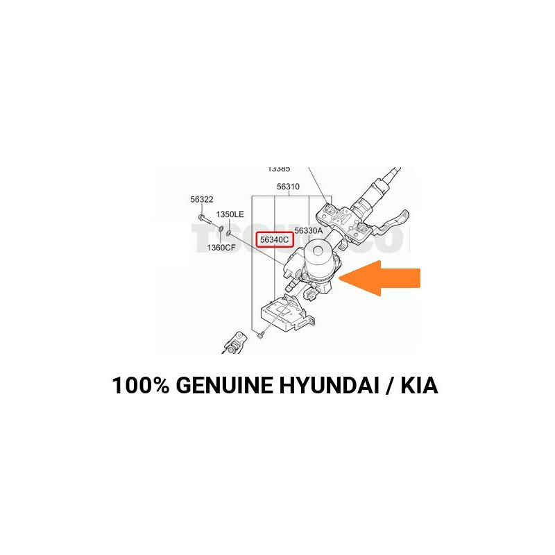 motor eps cremallera hyundai accent kia rio